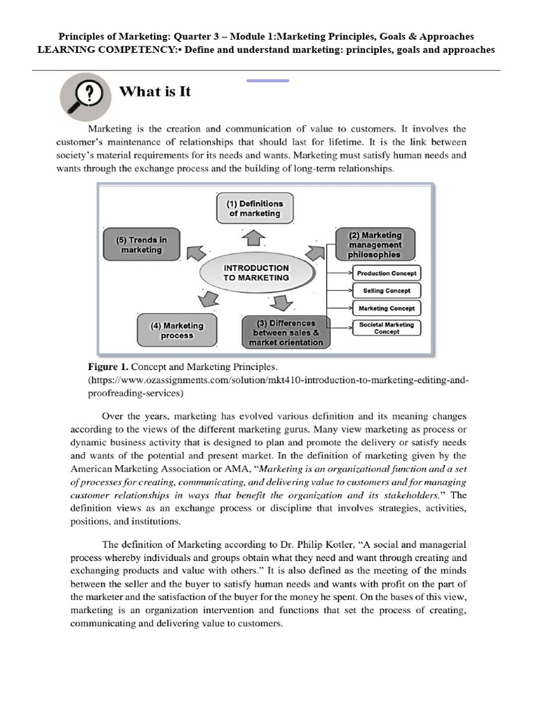 Po Marketing Lesson 1 Handout | PDF