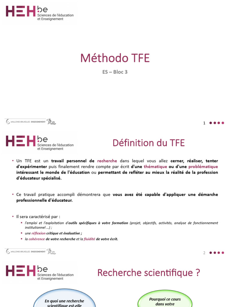 Methodo TFE 1 | PDF