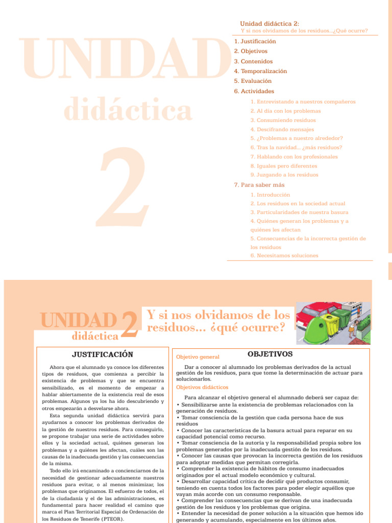 Unidad Didactica 2 Residuos | PDF | Residuos | Reciclaje