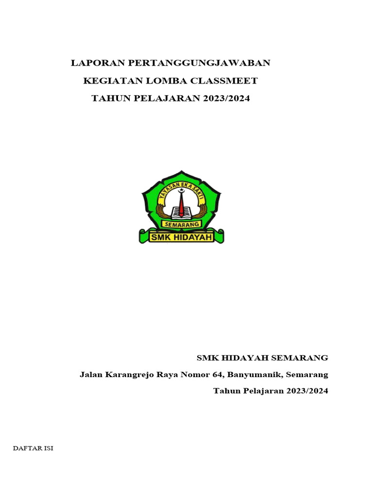 LPJ Lomba Classmeet 2023 | PDF