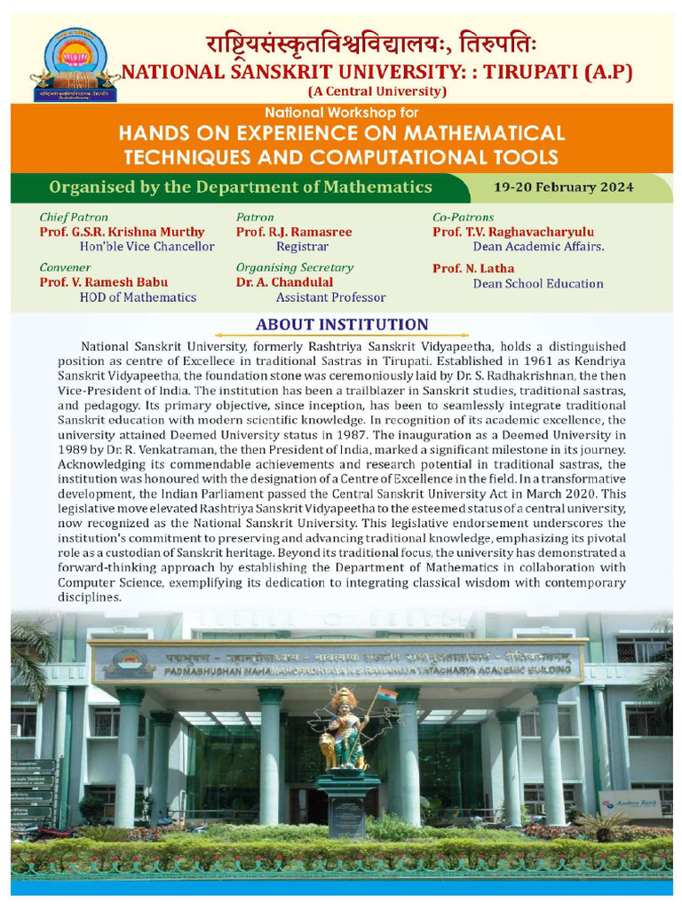 NSU Mathematics Workshop | PDF