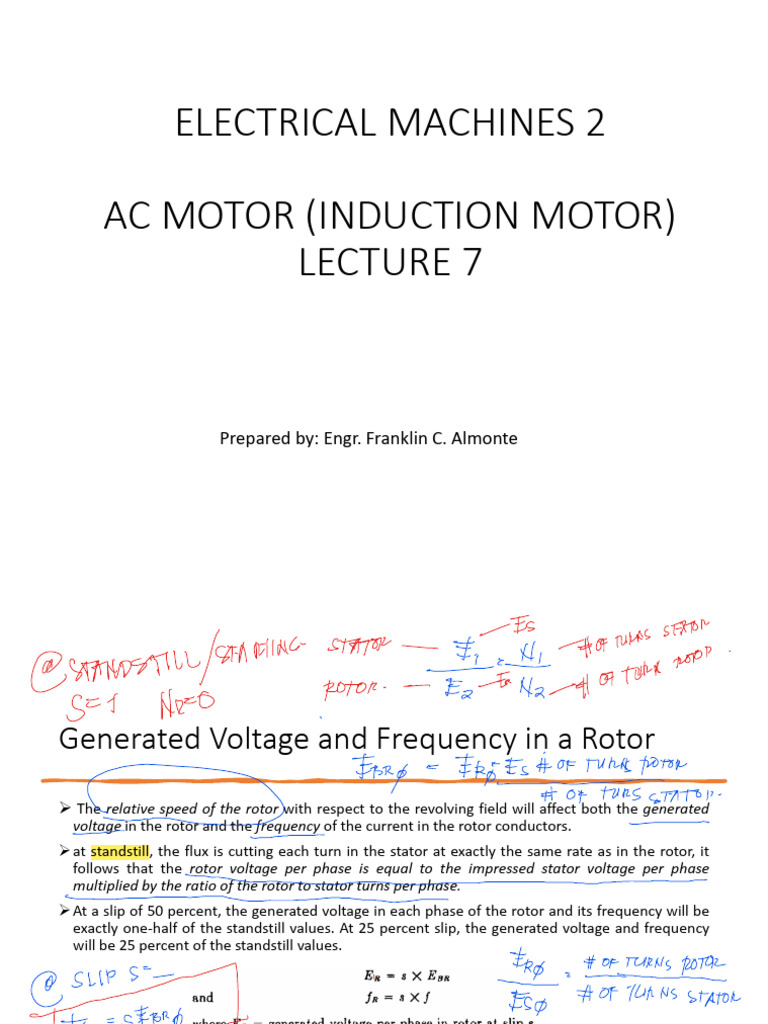 Ele 099 Alternotor Lec 7 01 25 24 | PDF | Electric Motor | Electrical Impedance
