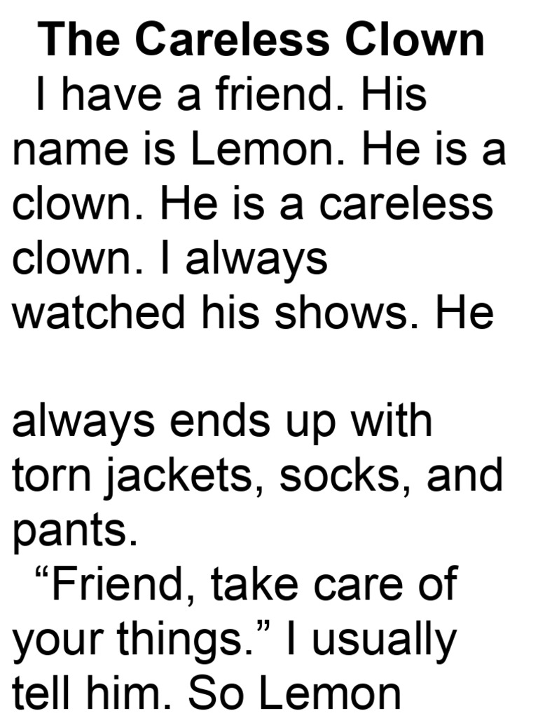 The Careless Clown | PDF