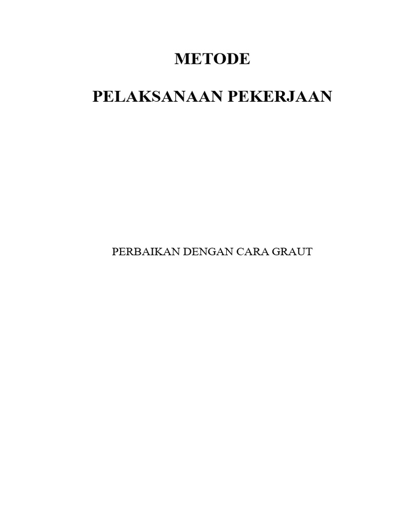 Metode Grouting untuk Perbaikan Beton | PDF | Teknologi & Rekayasa