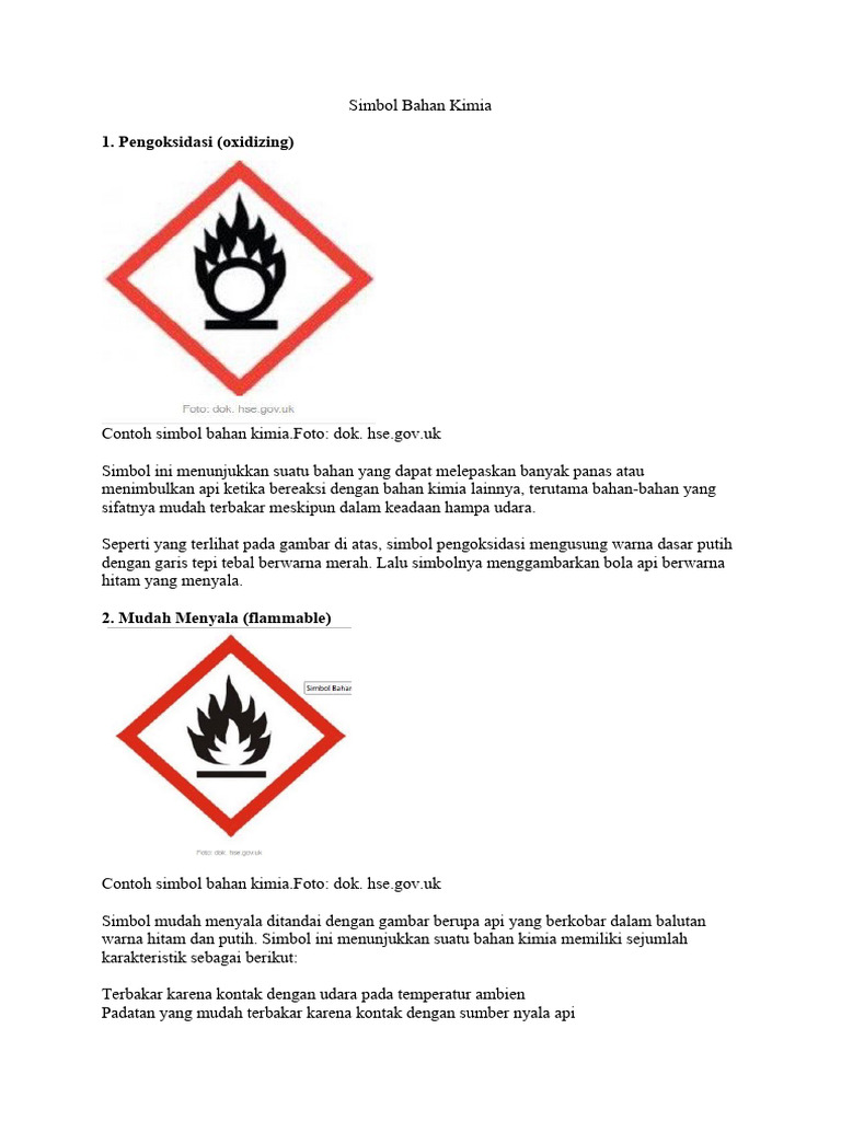 Simbol Bahan Kimia | PDF