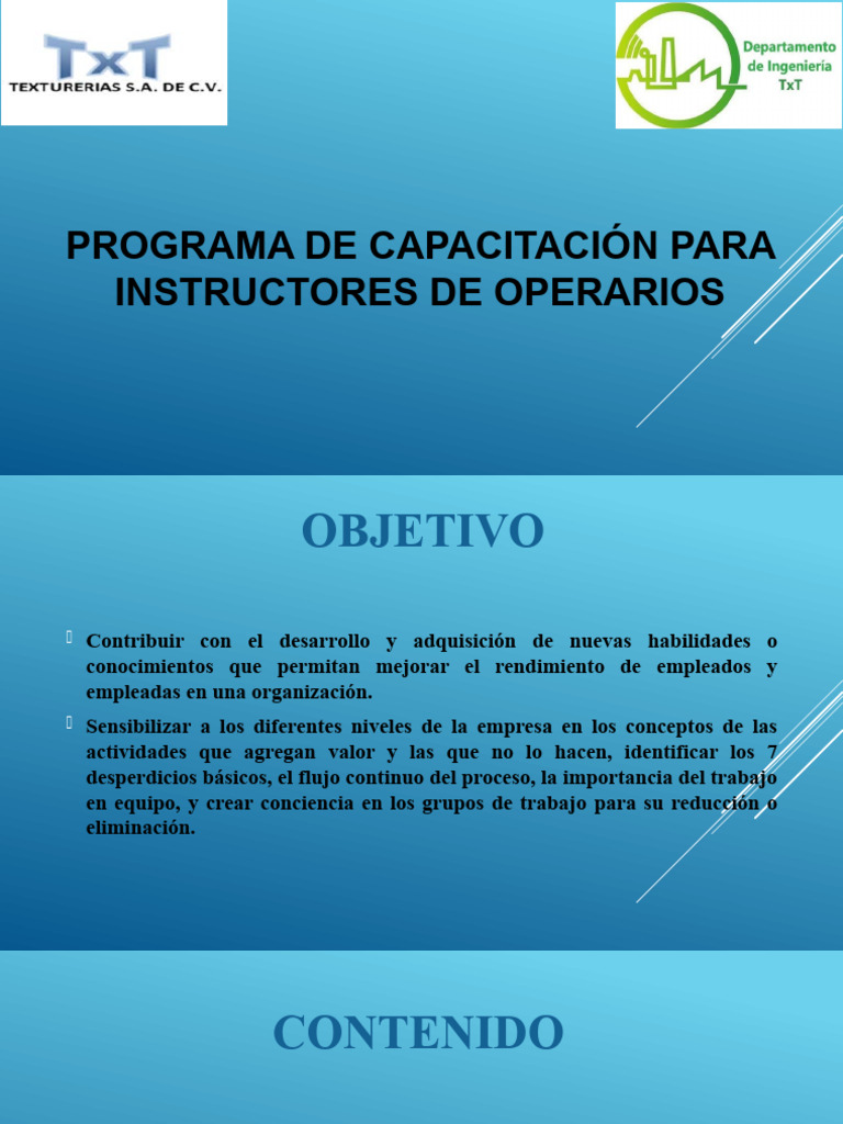 Programa de Capacitación | PDF