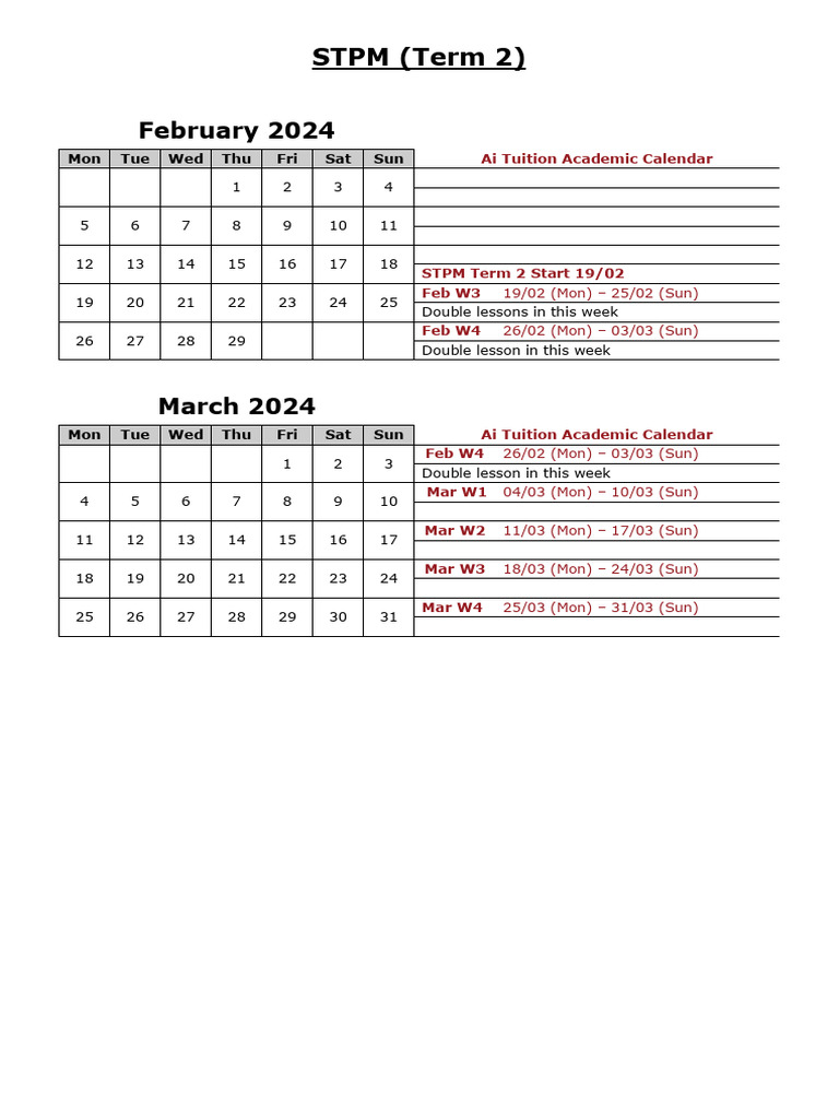2024 02 Timetable | PDF