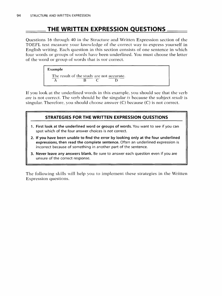 Introduction 0f Written Expression | PDF | Verb | Plural