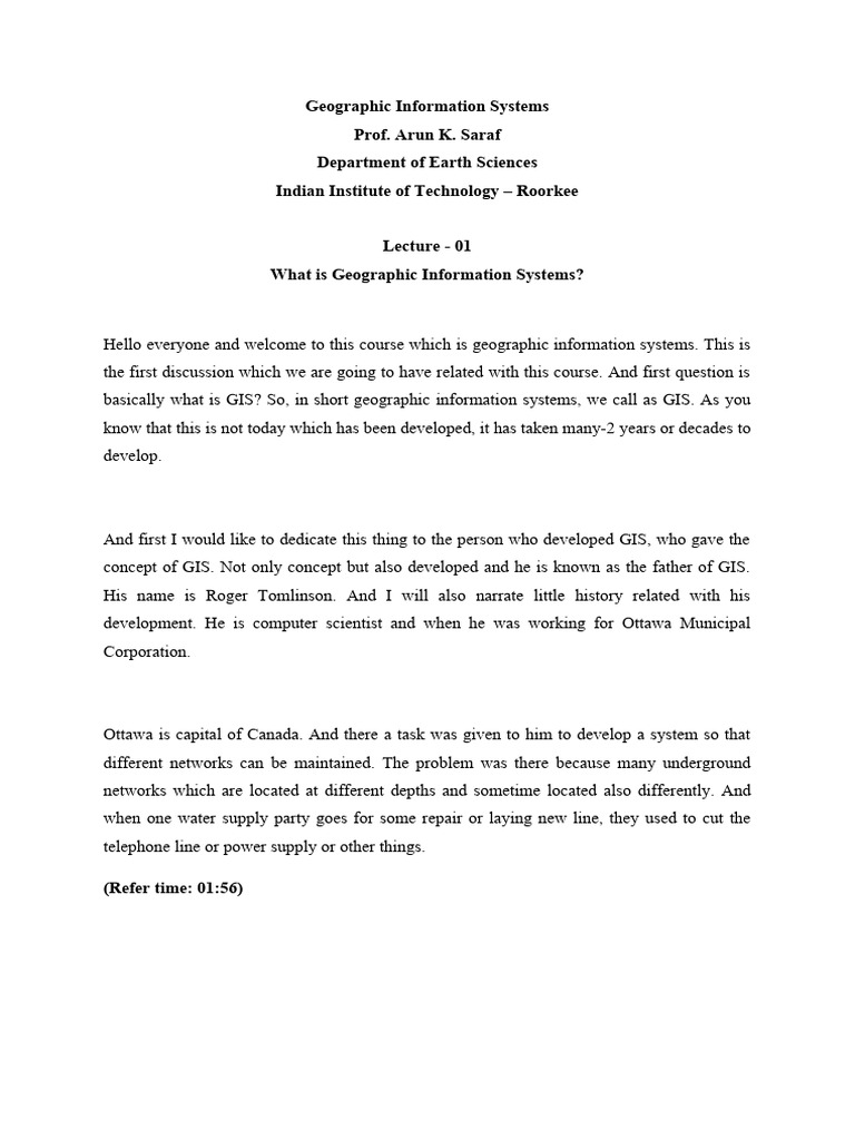 Lec 1 | PDF | Geographic Information System | Topography