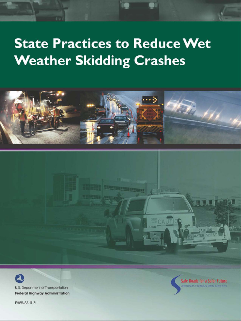 State Wet Weather Crash Solutions | PDF | Road Surface | Friction