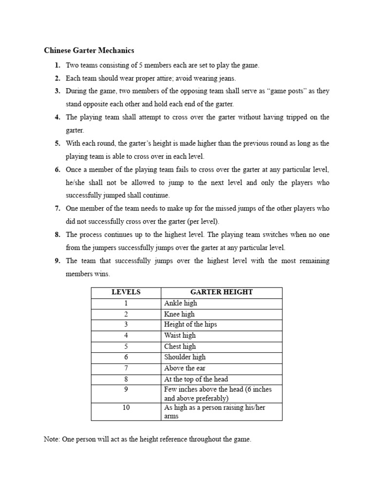 Chinese Garter Mechanics | PDF