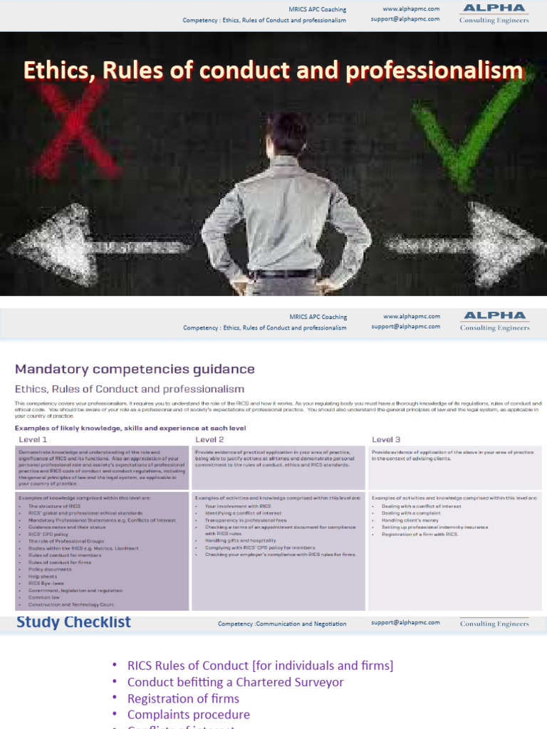 Ethics, Rules of Conduct and Professionalism | PDF | Conflict Of ...