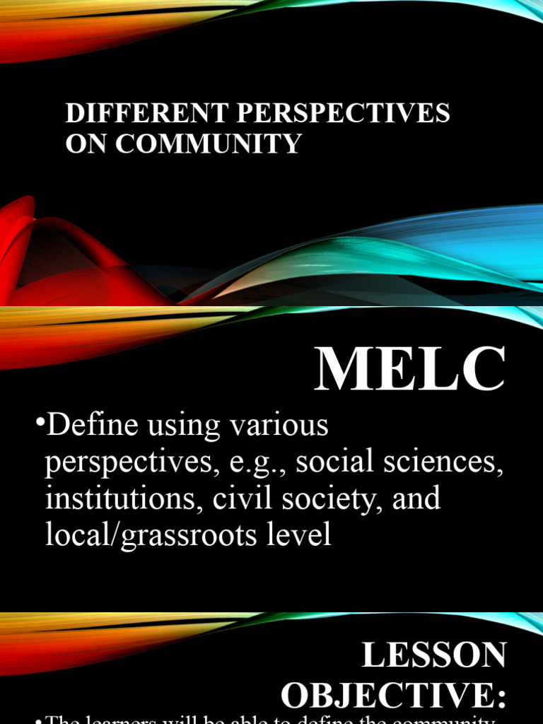 Different Perspectives On Community | PDF | Behavioural Sciences ...