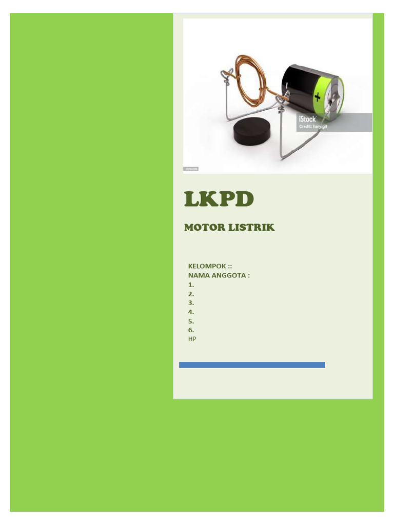 LKPD - MOTOR LISTRIK Fix | PDF