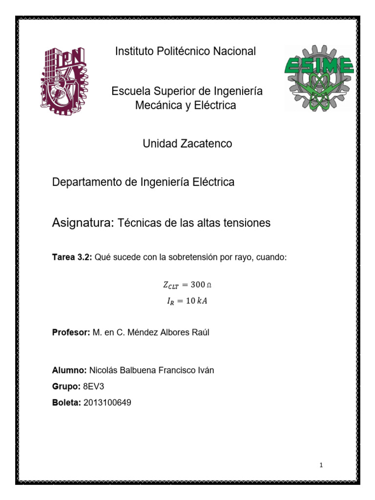 Tarea T2 | PDF | Relámpago | Tierra