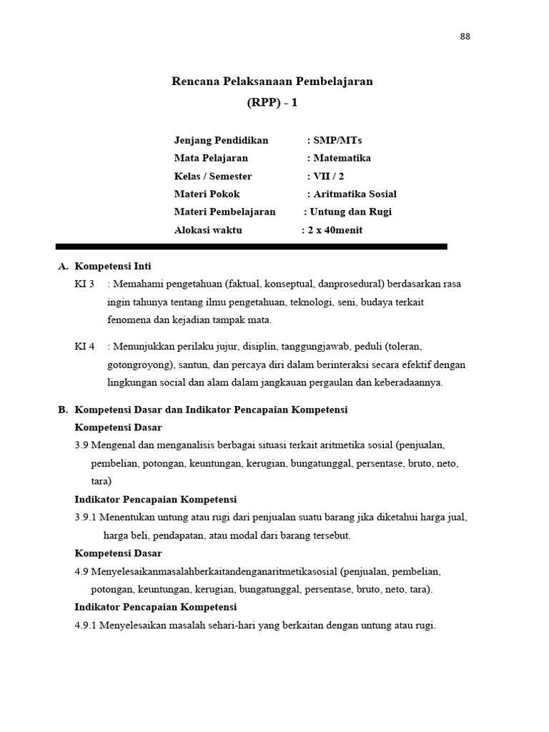 RPP 1 Koop NHT | PDF | Karier & Perkembangan | Seni