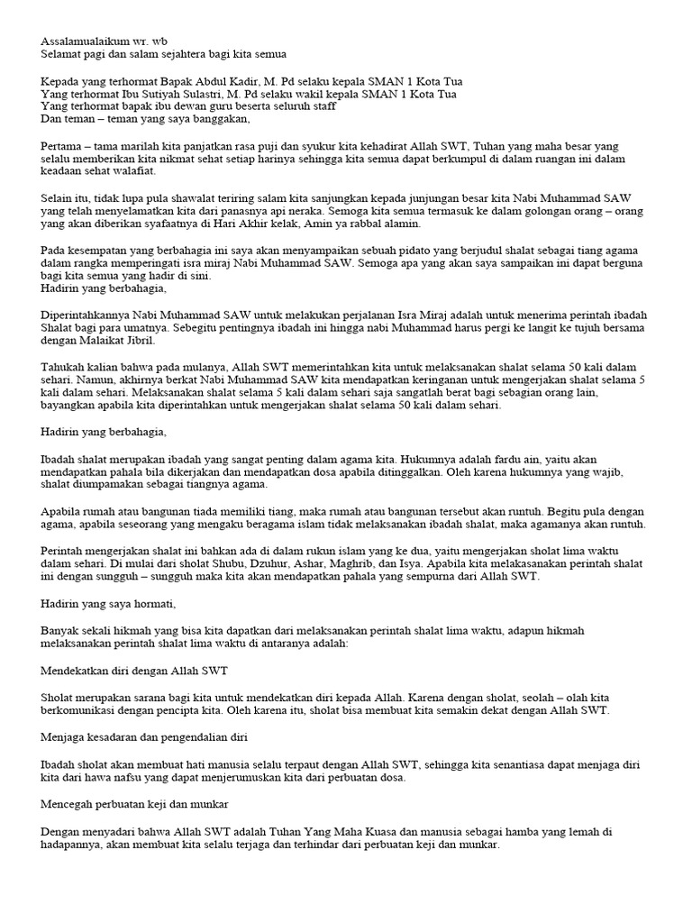 Teks Pidato Mapsi | PDF