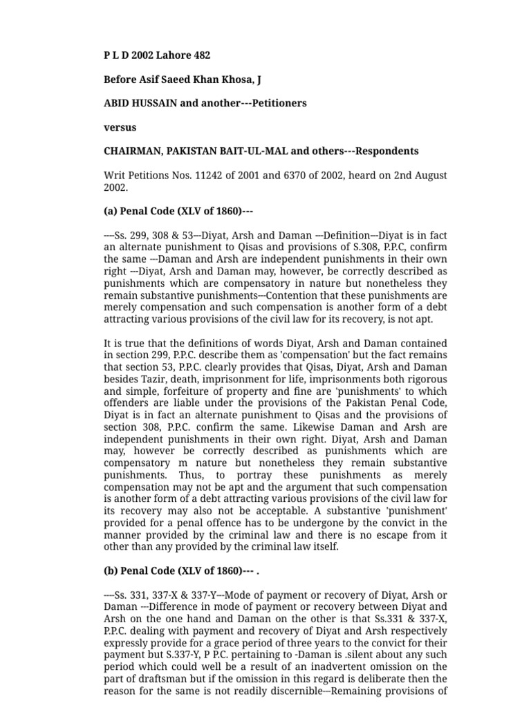 PLD 2002 Lah 482 | PDF