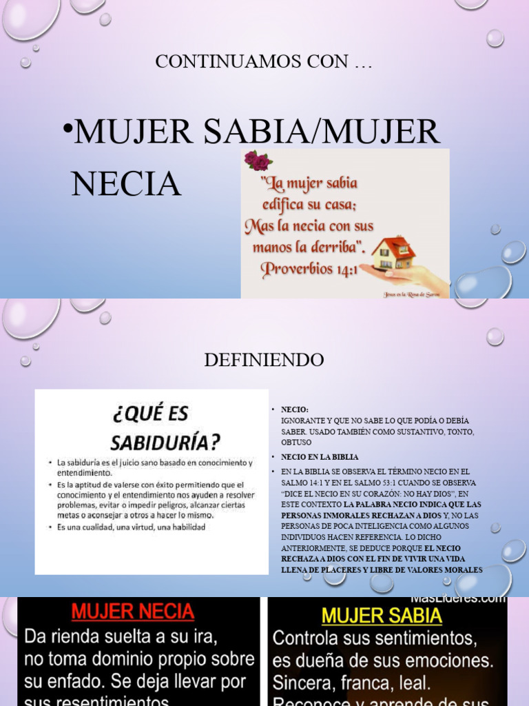 Mujer Sabia y Necia | PDF | Verdad | Dios