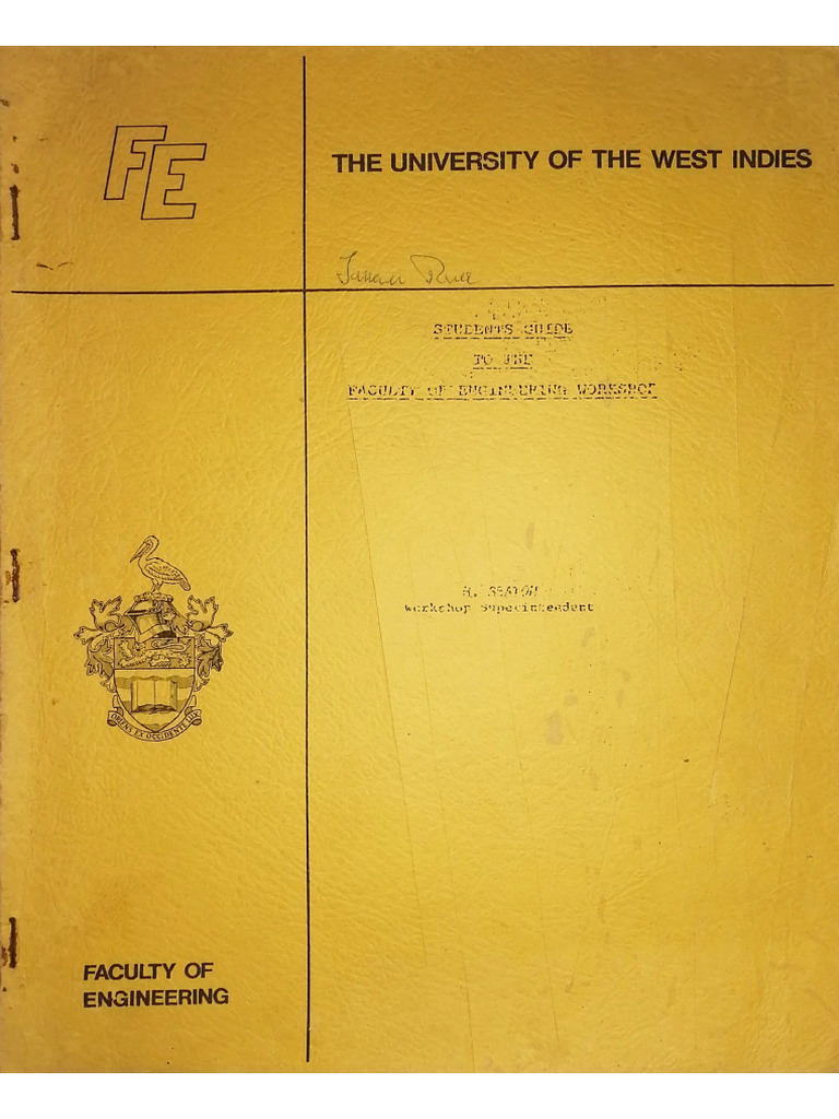 Students Guide To The Faculty of Engineering Workshop | PDF