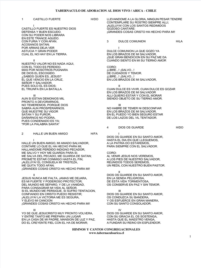 Dokumen - Tips Himnario Tabernaculo de Arica Chile 56200aaa0abcc | PDF ...