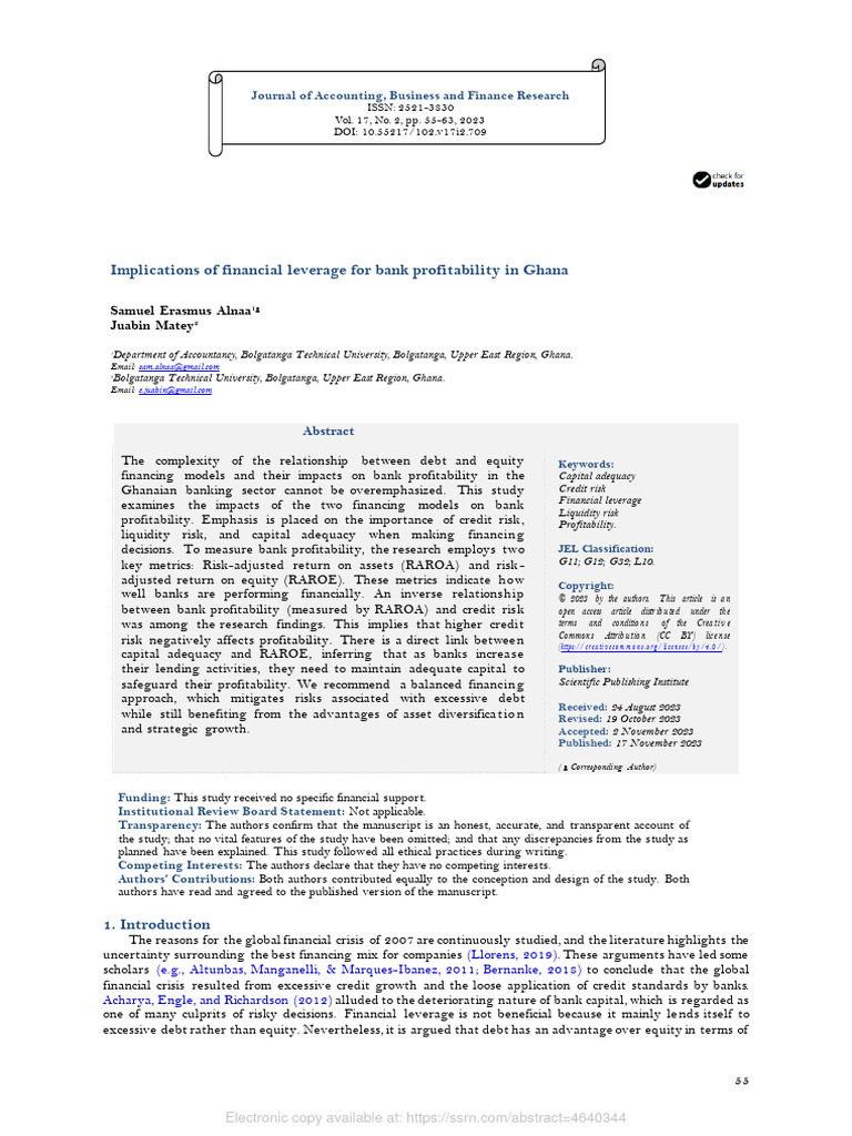 SSRN Id4640344 | PDF | Finance & Money Management