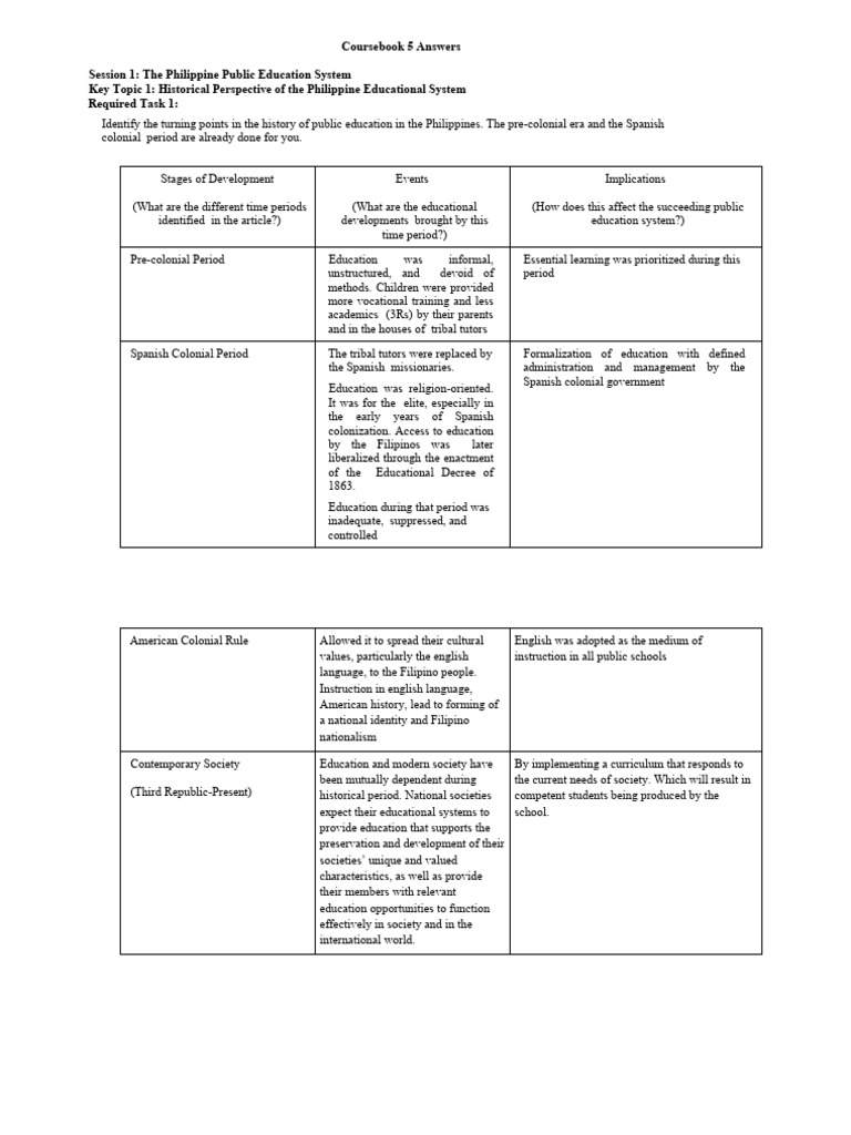 Answer Course Book 5 | PDF | Teachers | Curriculum