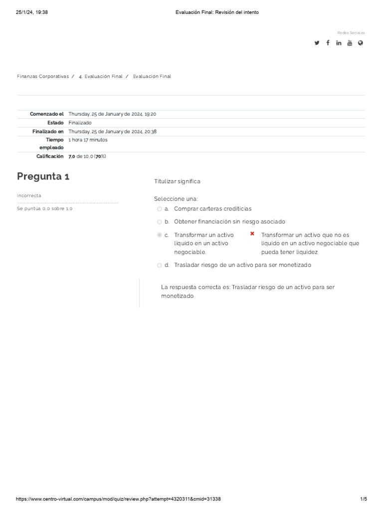 Evaluación Final - Revisión Del Intento | PDF