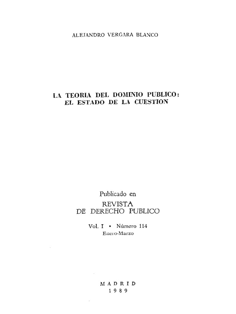 La Teoria Del Dominio Publico El Estado | PDF | Propiedad | Estado (política)