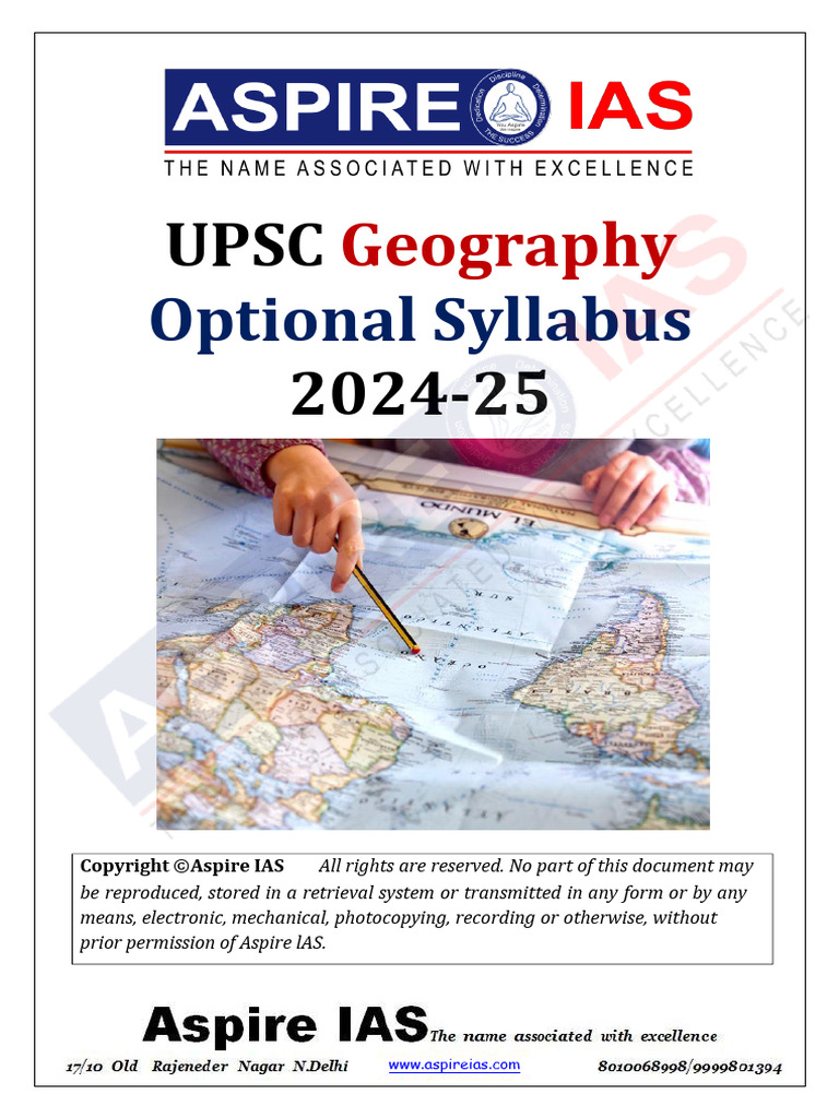 Geography Optional Syllabus For UPSC | PDF | Geomorphology | Oceans