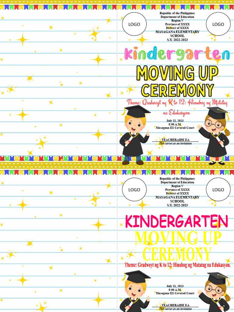 Kinder Movingup Programinvitation | PDF | Language Arts & Discipline