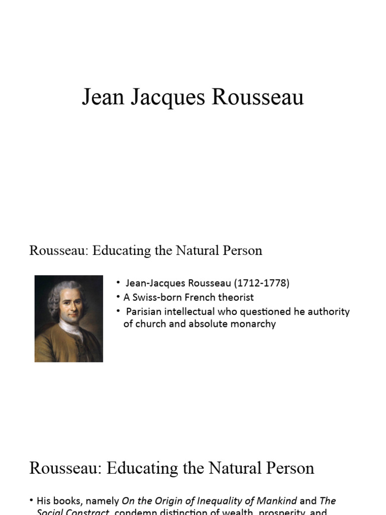 Jean Jacques Rousseau | PDF | Social Science | Science & Mathematics