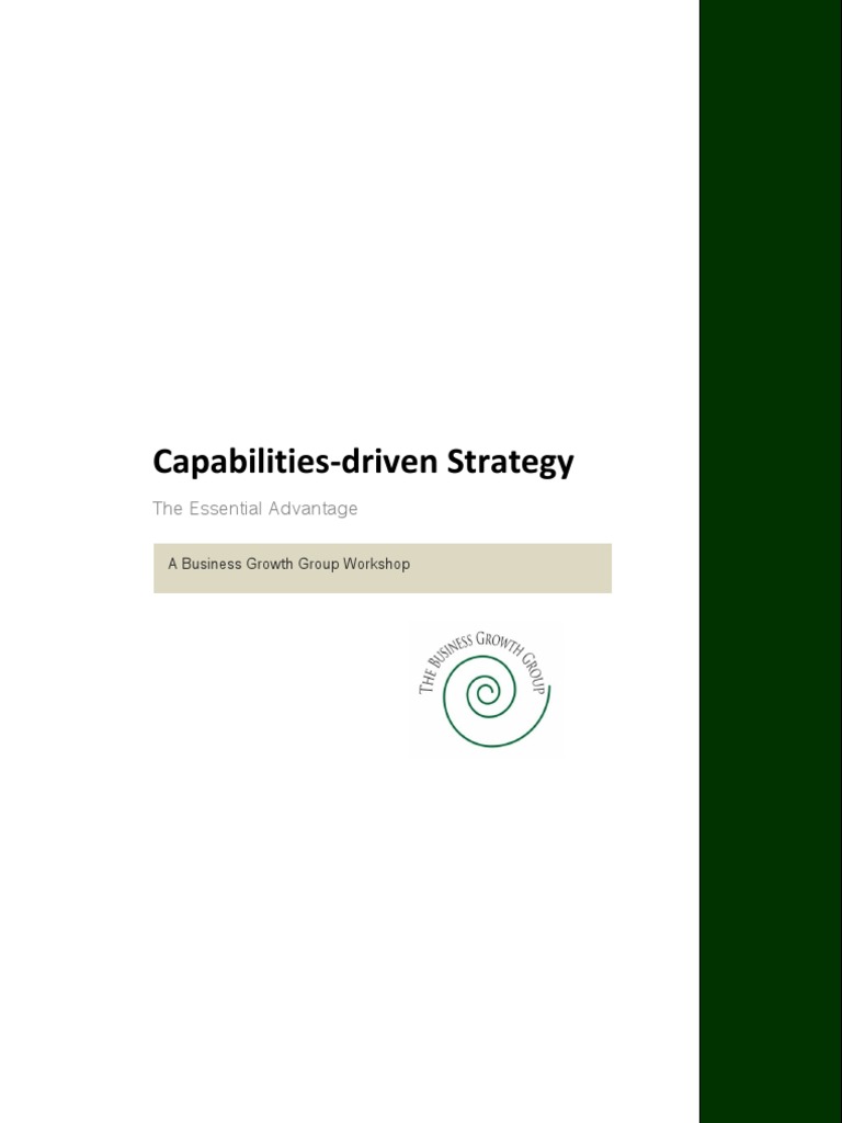 Capabilities-Driven Strategy Workshop | PDF | Strategic Management ...