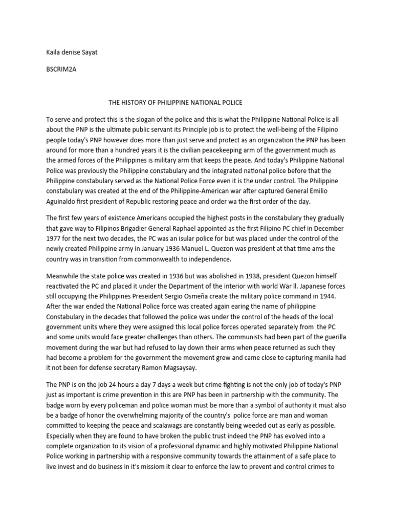 History of PNP | PDF