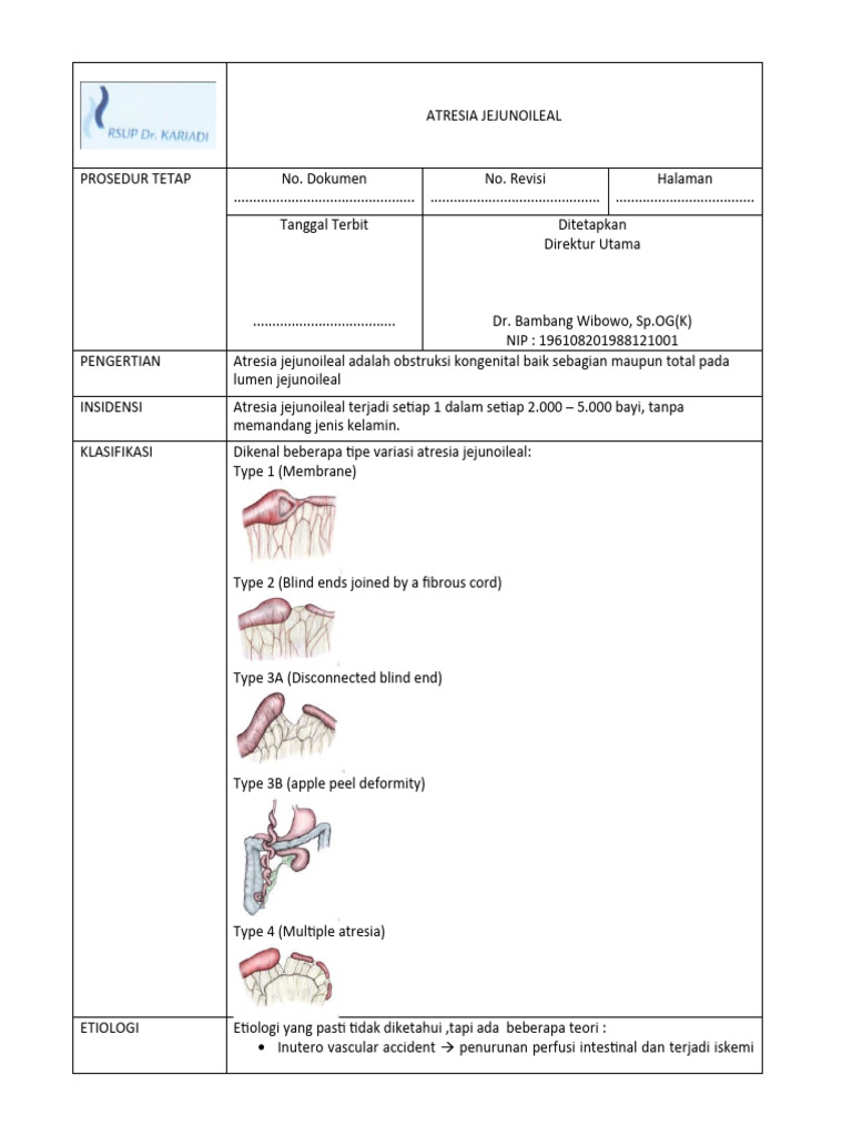 SOP Atresia Jejunoileal | PDF