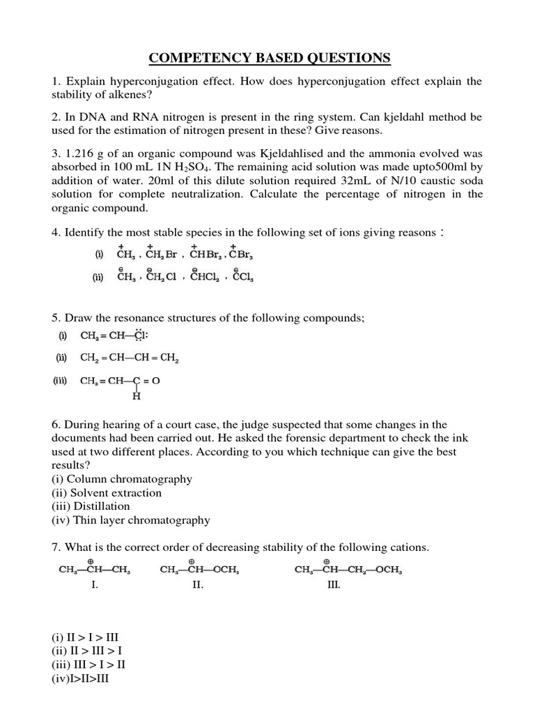 5) COMPETENCY BASED QUESTIONS (10 nos)-1 | PDF