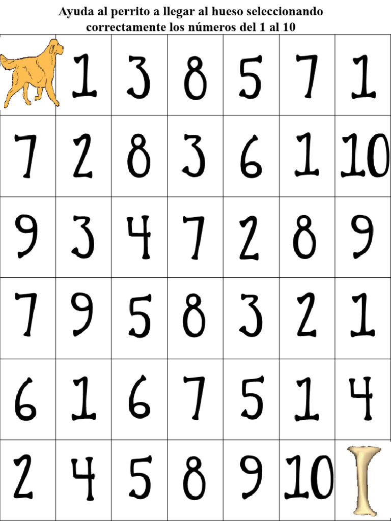 LABERINTOS INTERACTIVOS CON NUMEROS DEL 1 AL 20 Autoguardado | PDF