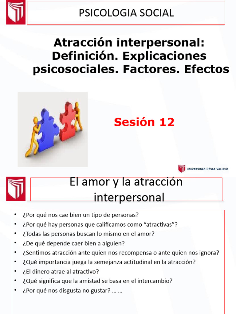 Definición y factores de atracción interpersonal | PDF | Amor ...