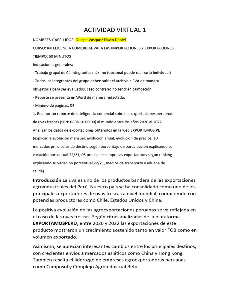 Actividad Virtual 1 | PDF