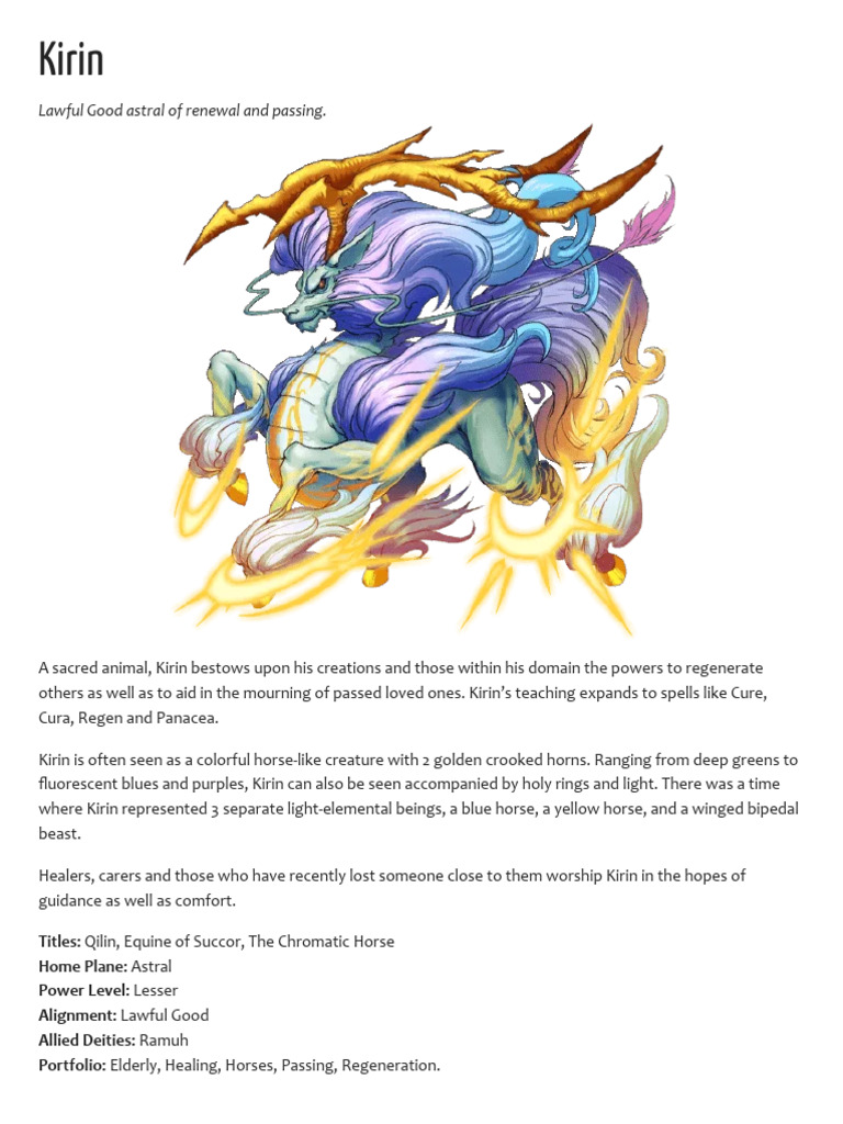 Kirin - Final Fantasy d20 | PDF
