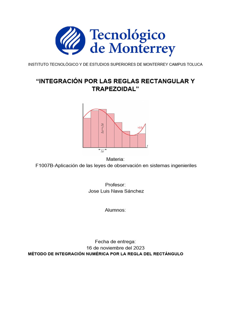 Integración Por Las Reglas Rectangular y Trapezoidal | PDF | Integral ...