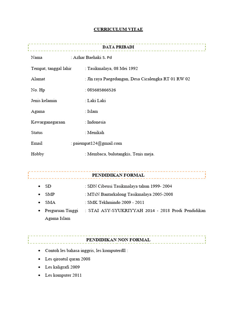 Curriculum Vitae (CV) | PDF
