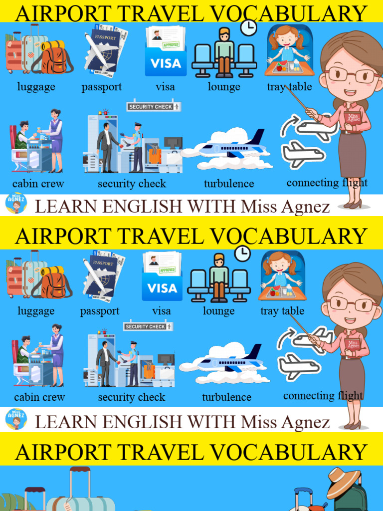 Travel Vocabulary With Picture Animations and Sentence Samples - Fun ...