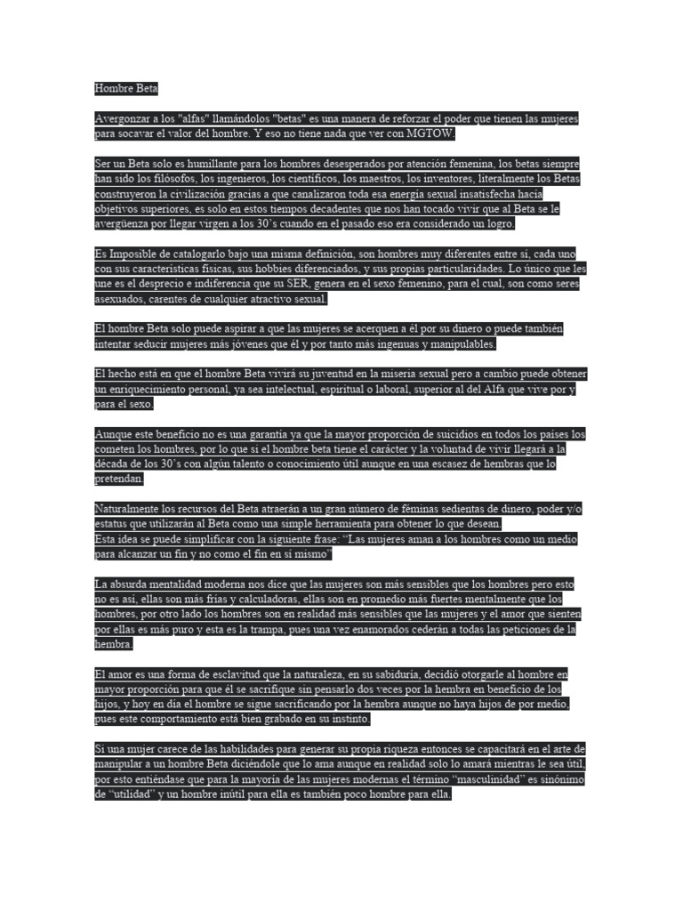 Hombre Beta | PDF