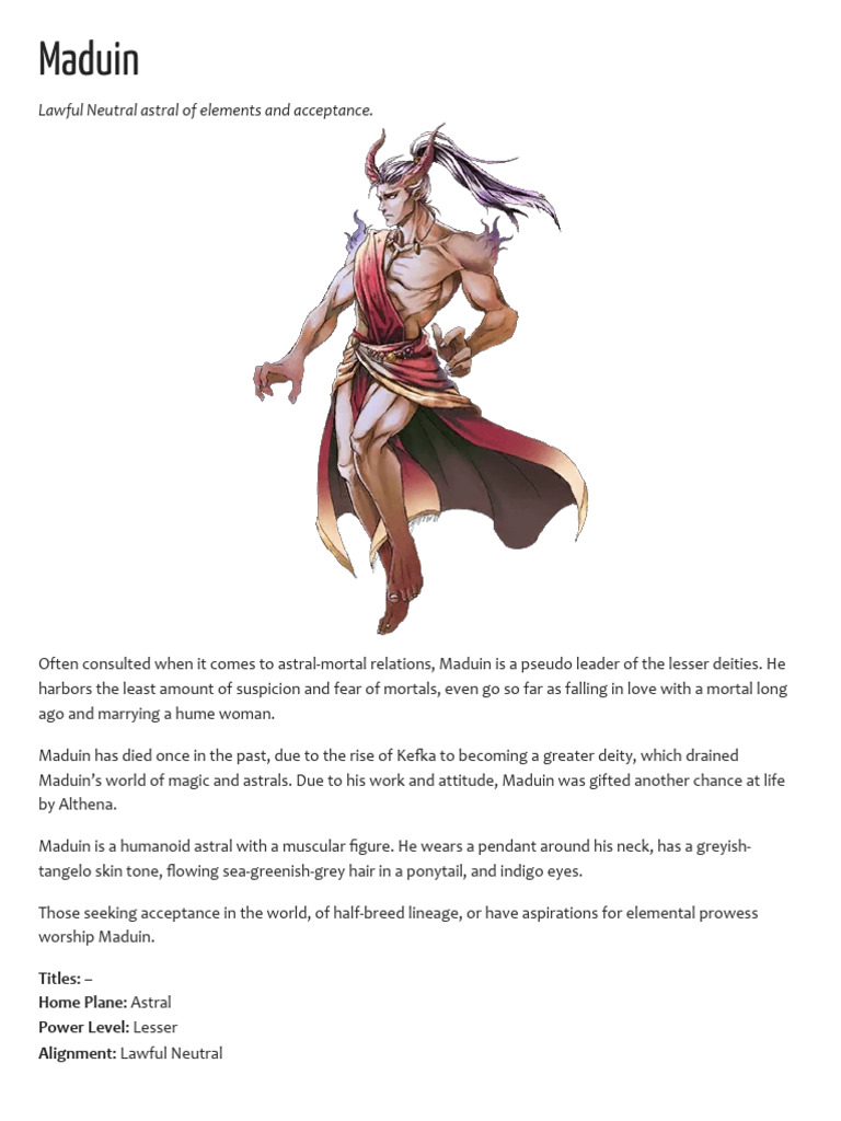 Maduin - Final Fantasy d20 | PDF