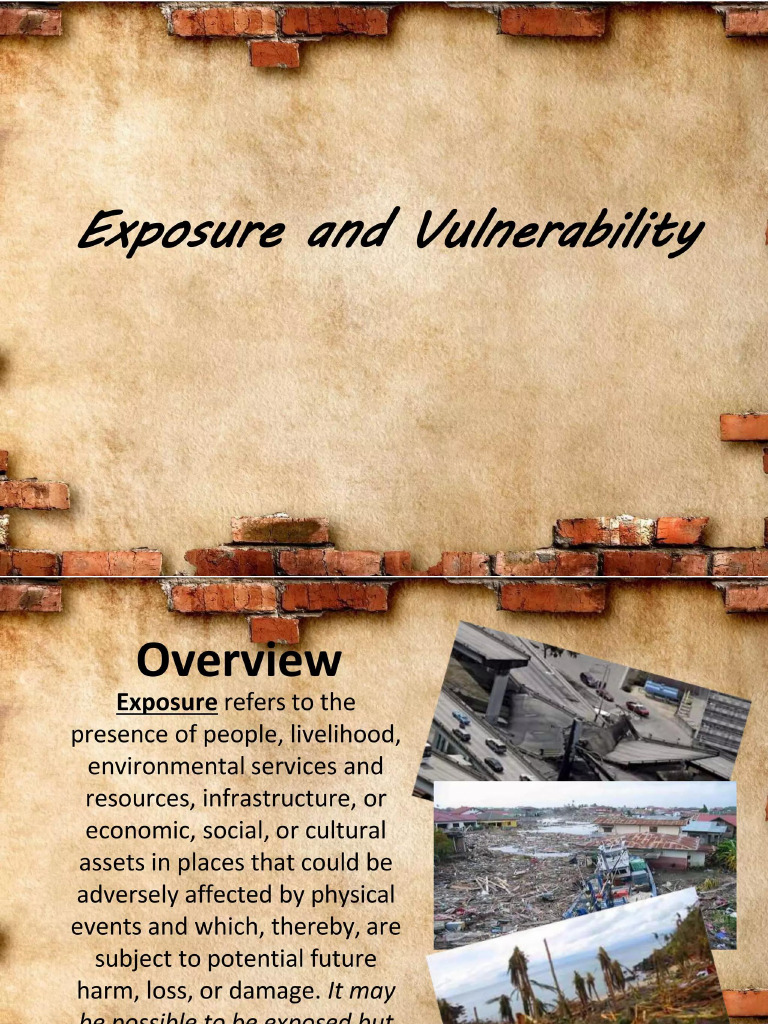 Exposure and Vulnerability (DRRR) | PDF