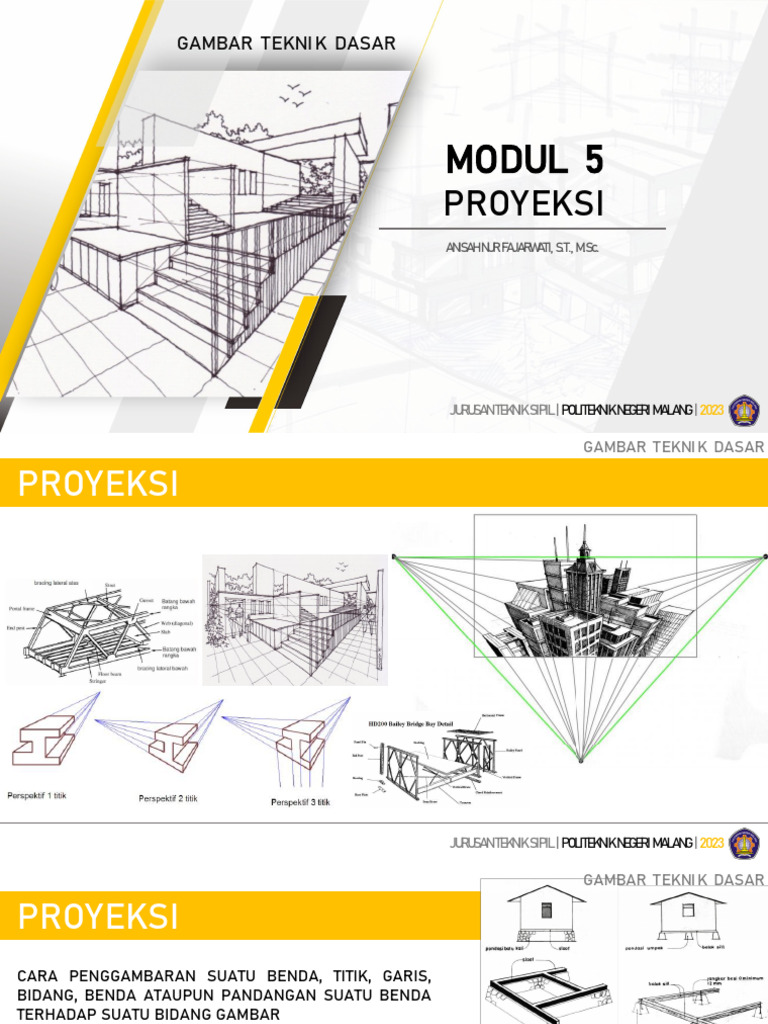 Modul 5 Gambar Proyeksi | PDF