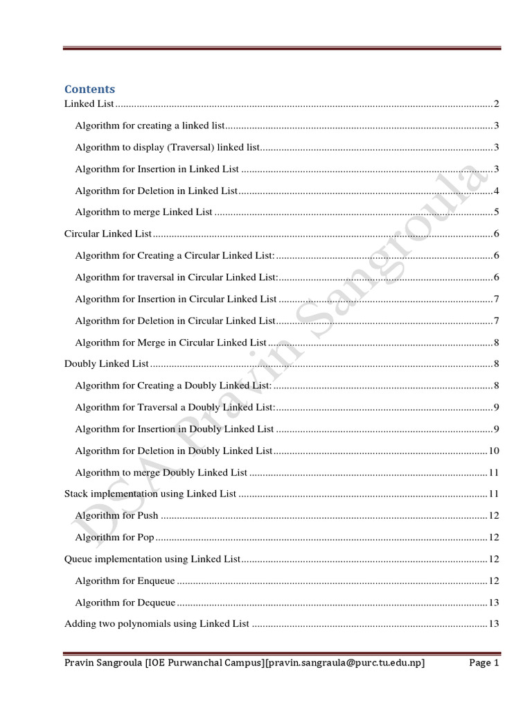Chapter_4_Linked_List | PDF | Computer Science | Computer Data Chapter_4_Linked_List | PDF | Computer Science | Computer Data
