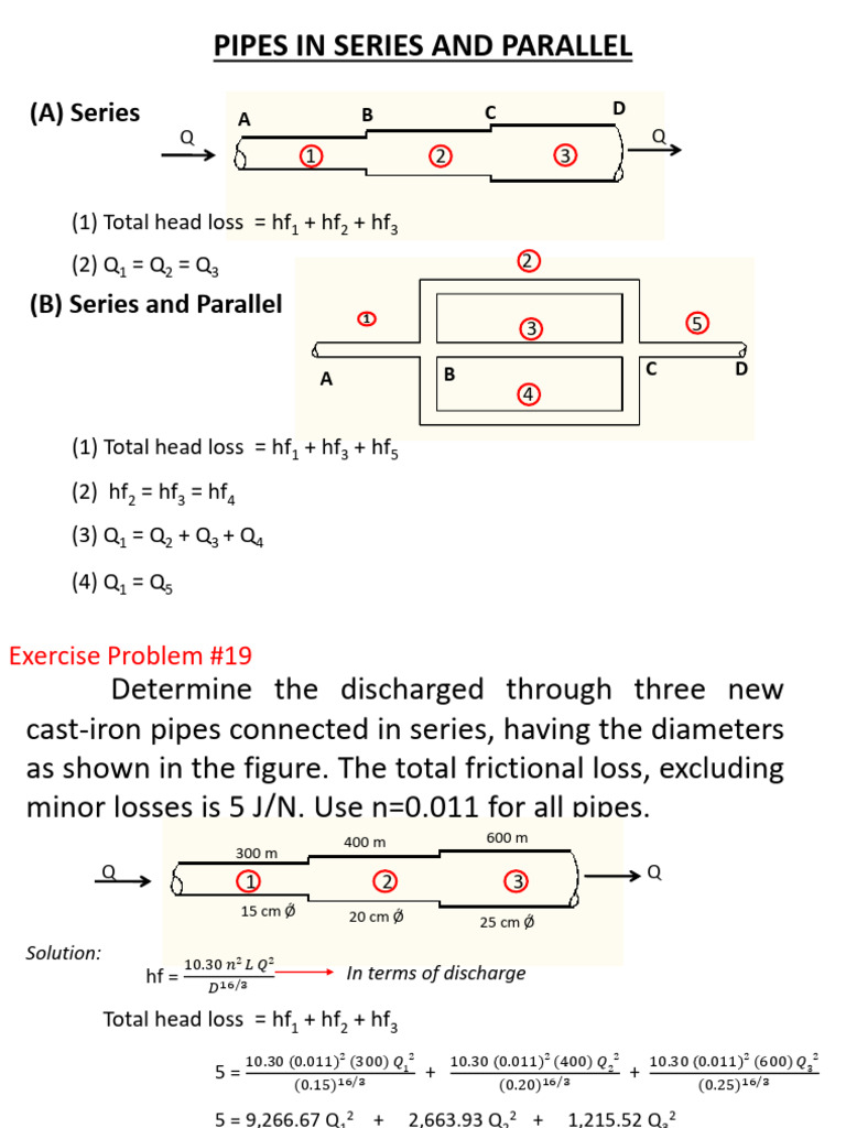 Pipes in Series and Parallel (1) | PDF
