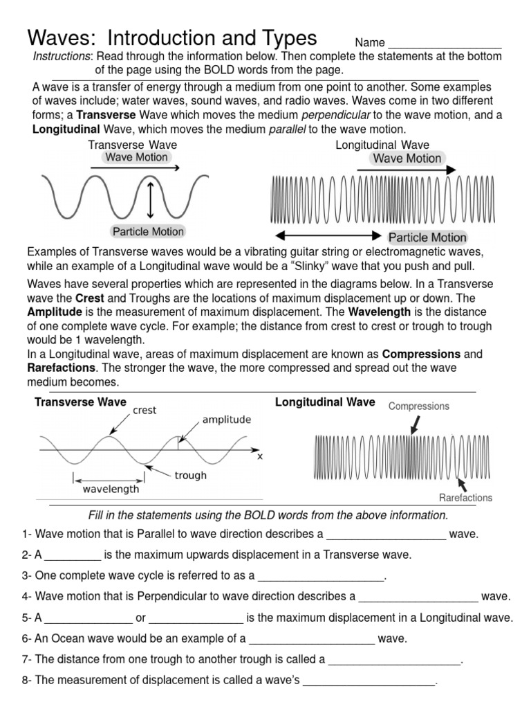 Wave Introduction Wave Types Wave Frequency | PDF